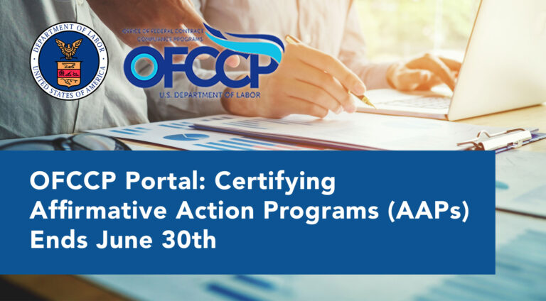 OFCCP Portal: Certifying AAPs Ends June 30th